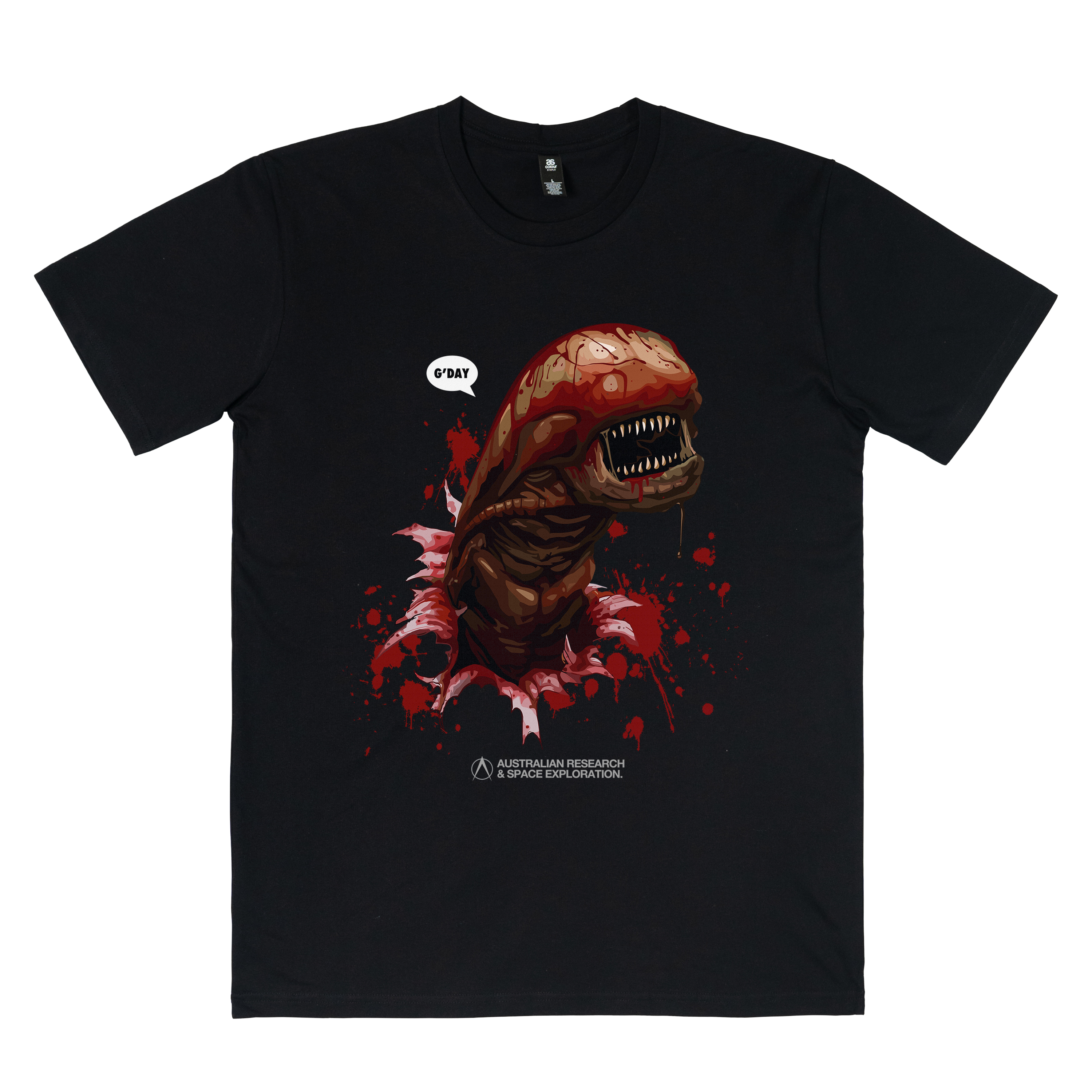 Alien Chestburster V2 Tee Black – Australian Research & Space Exploration