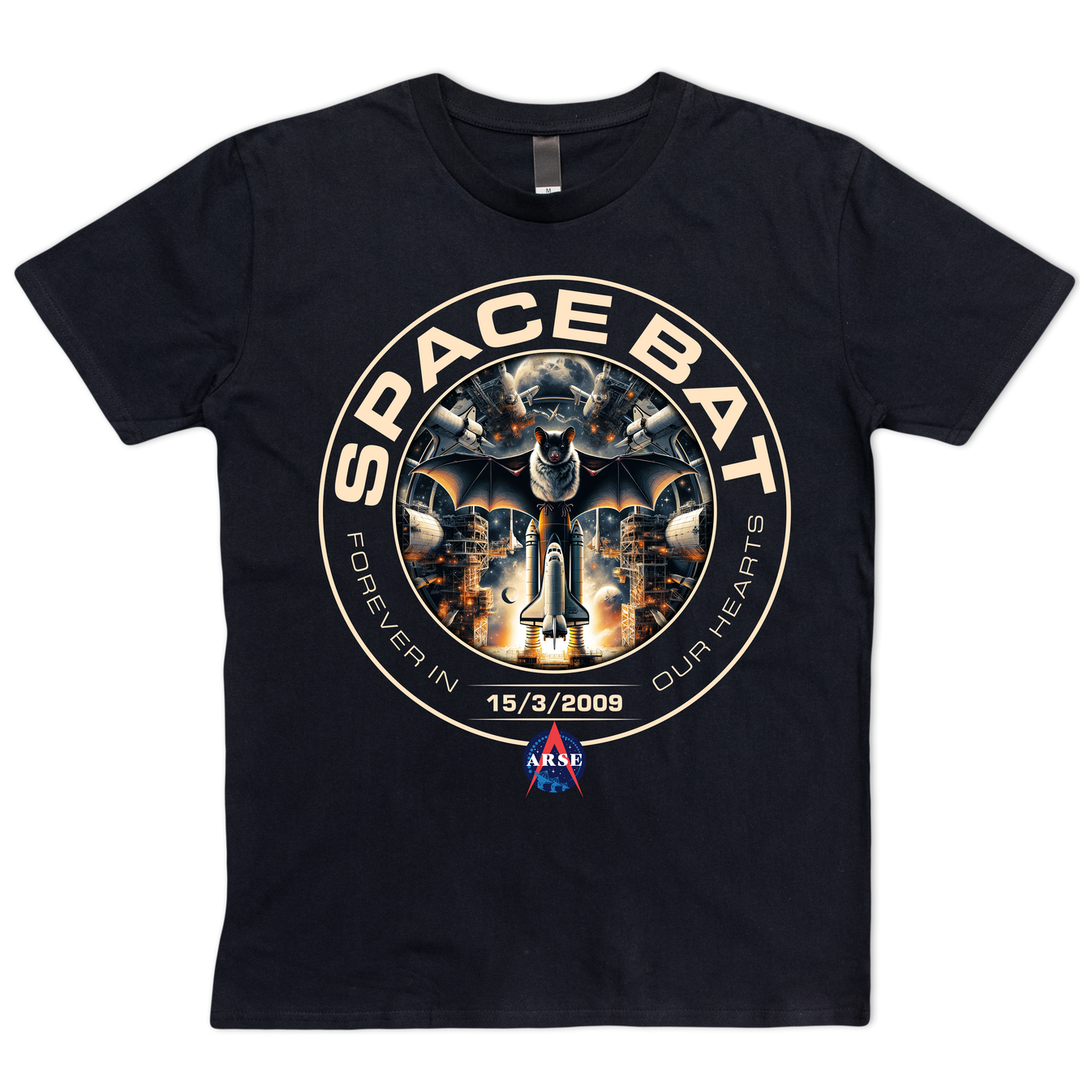 Space Bat Tee Black [15 YEAR ANNIVERSARY EDITION] – Australian Research ...