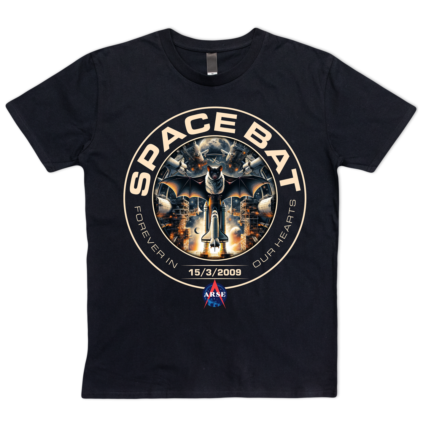 Space Bat Tee Black [15 YEAR ANNIVERSARY EDITION] – Australian Research ...