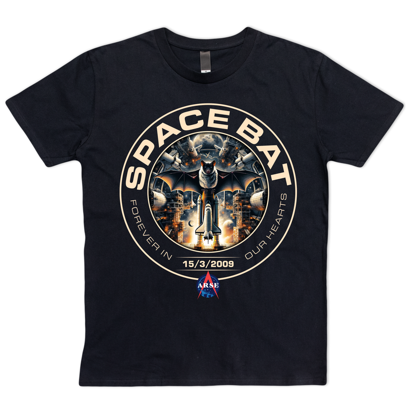 Space Bat Tee Black [15 YEAR ANNIVERSARY EDITION] – Australian Research ...