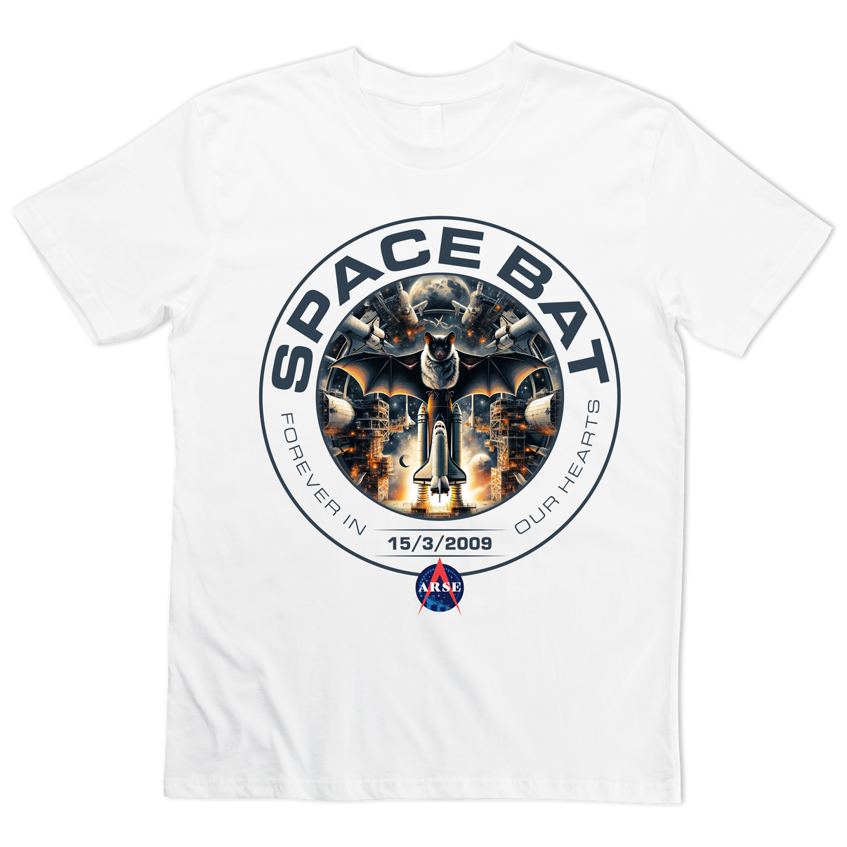 Space Bat Tee White [15 YEAR ANNIVERSARY EDITION] – Australian Research ...