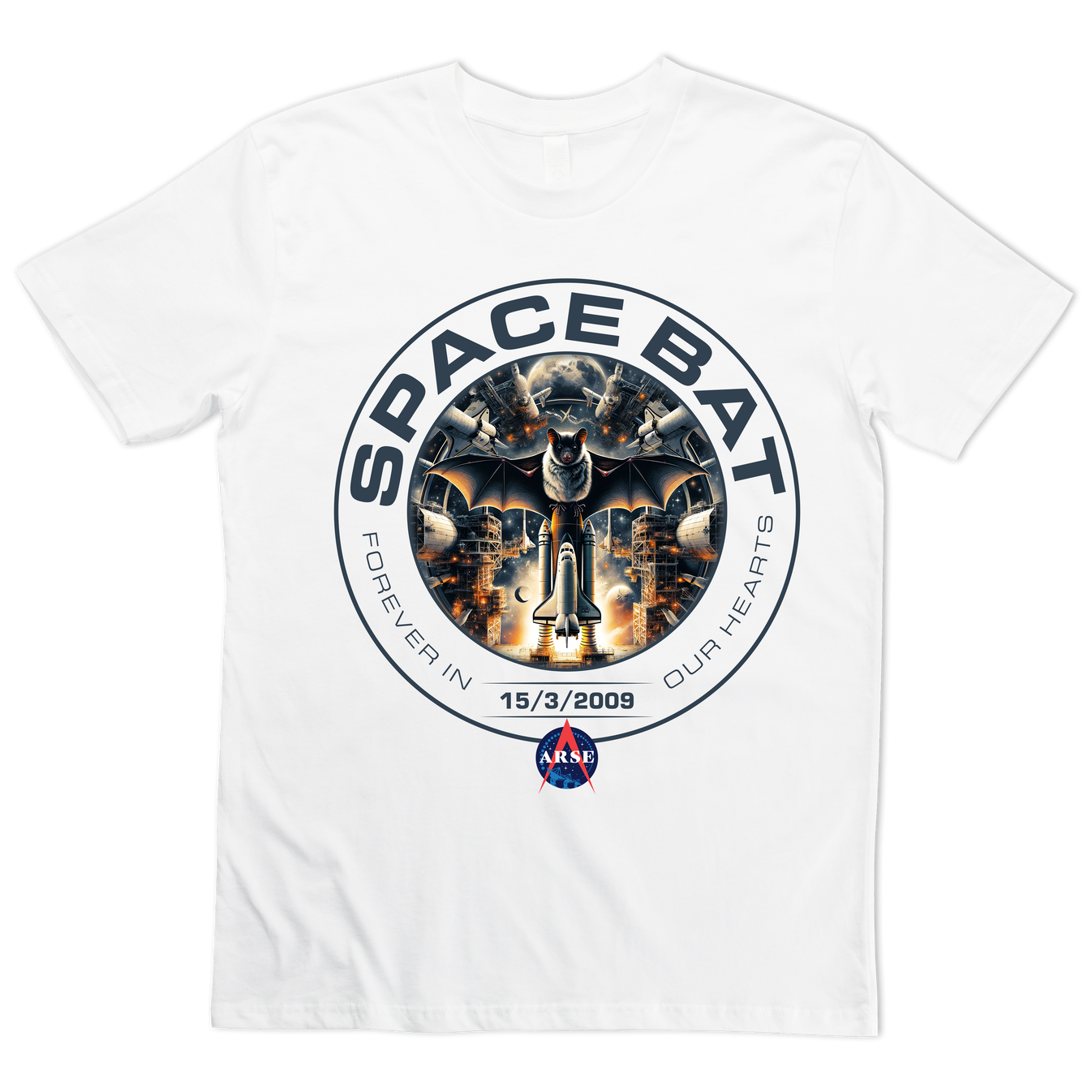 Space Bat Tee White [15 YEAR ANNIVERSARY EDITION] – Australian Research ...